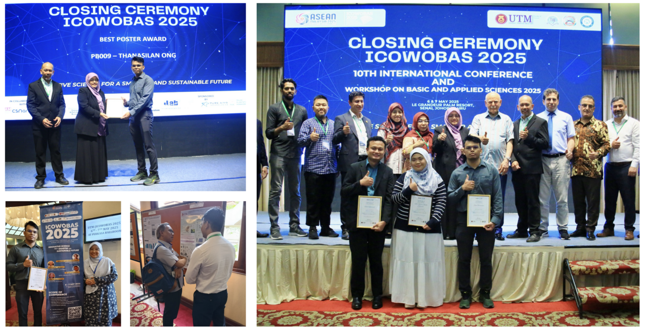 MSc Biosciences Student Ong Thanasilan Won Best Presenter Award at ...
