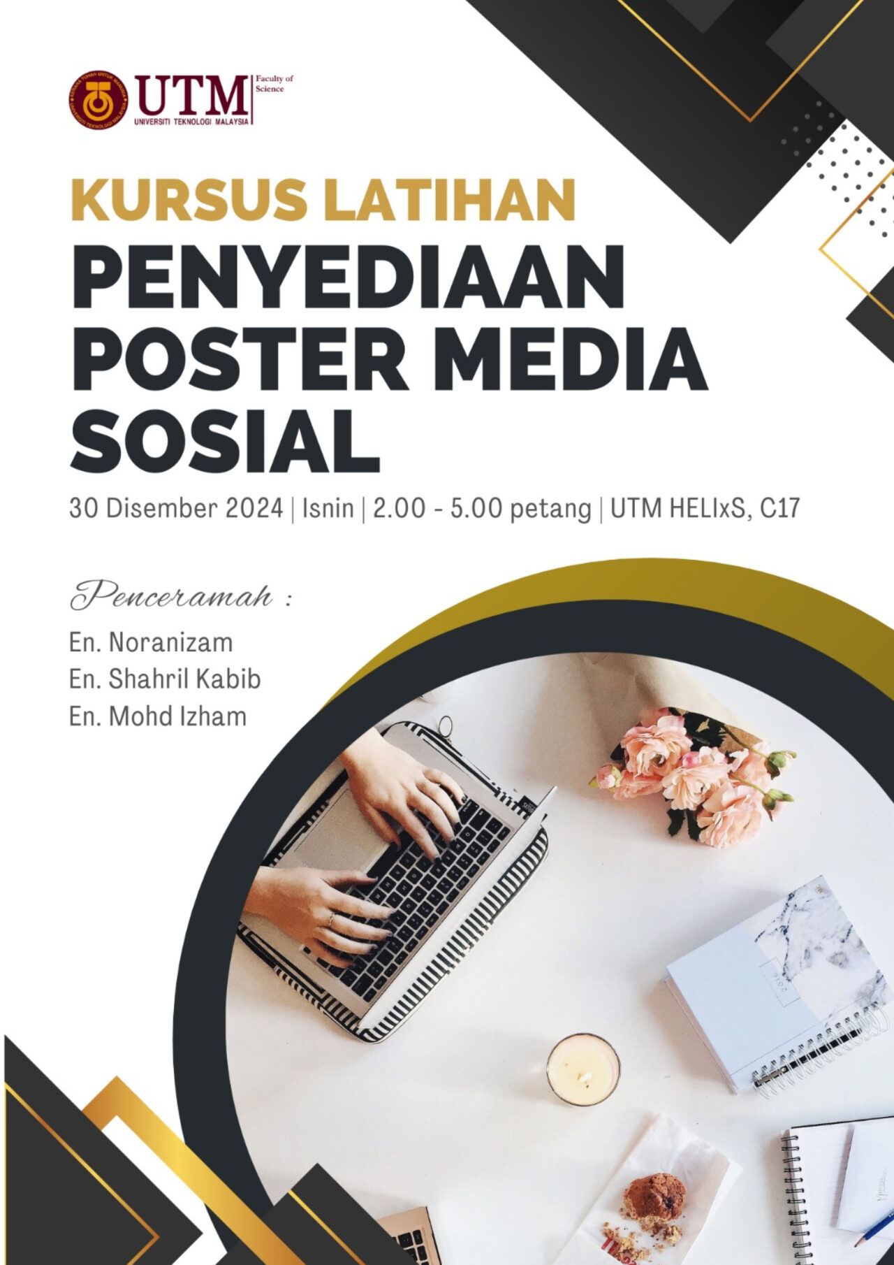 KURSUS LATIHAN PENYEDIAAN POSTER MEDIA SOSIAL | FS IT support