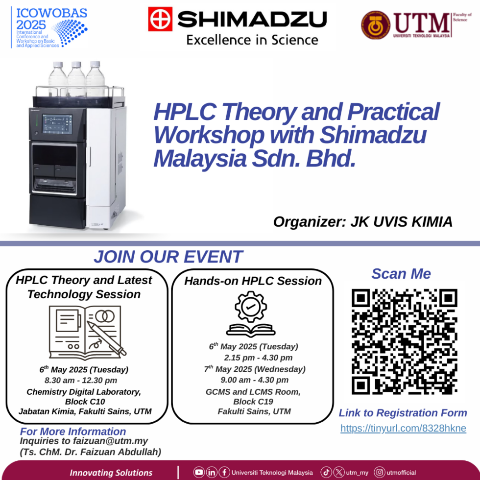 UTM and Shimadzu Malaysia Collaborate for Hands-On HPLC Workshop ...
