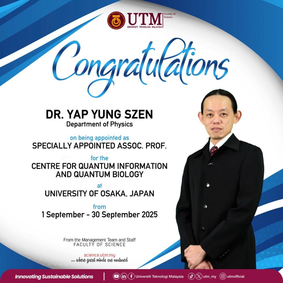Dr. Yap Yung Szen Appointed as Specially Appointed Associate Professor ...