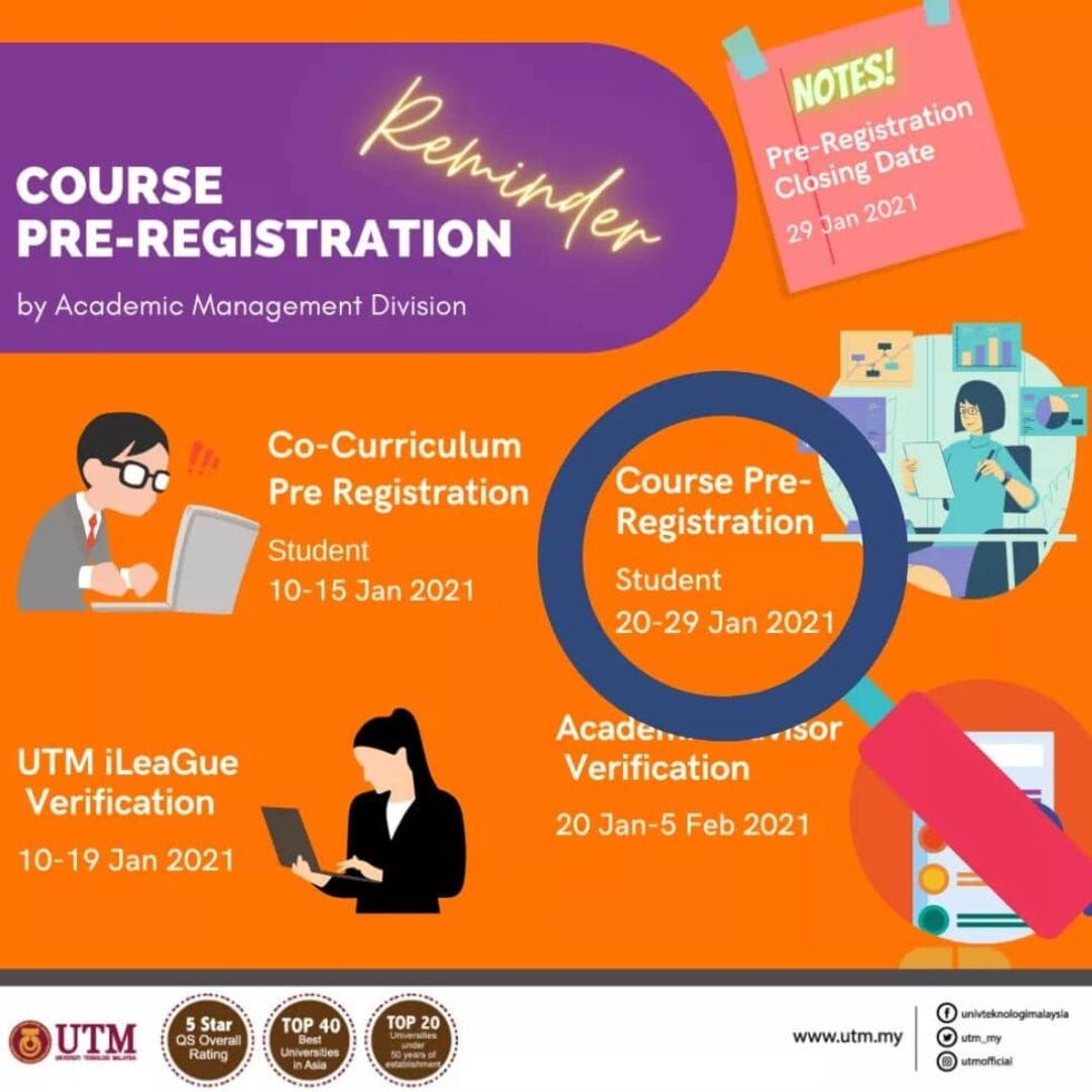 COURSE PRE-REGISTRATION | Faculty of Science, Universiti Teknologi Malaysia