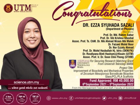 Congratulations to Dr. Ezza Syuhada Sazali | Faculty of Science ...