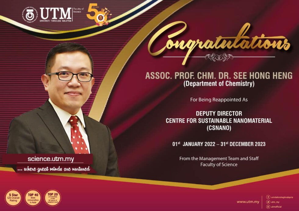 Congratulations to Assoc. Prof. ChM. Dr. See Hong Heng | Faculty of ...