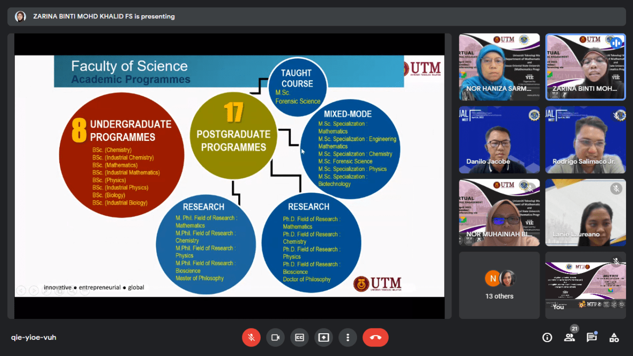 UTM Department of Mathematical Sciences | Faculty of Science ...