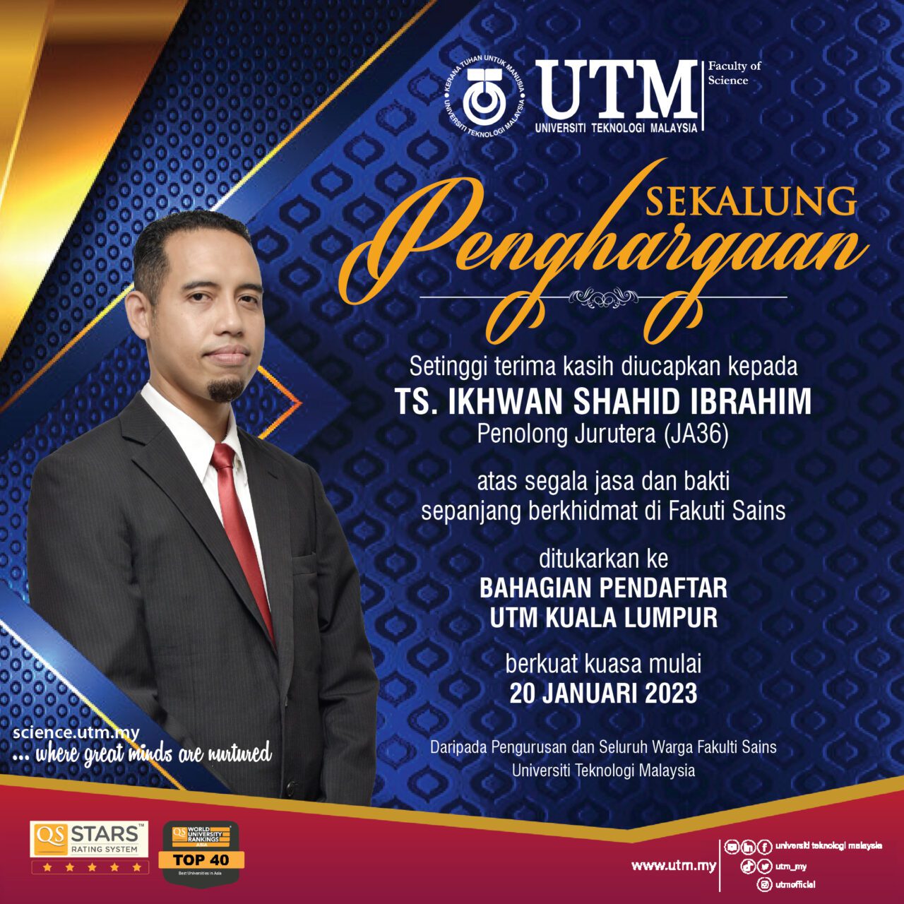 Thanks to Ts. Ikhwan Shahid Ibrahim | Faculty of Science, Universiti ...