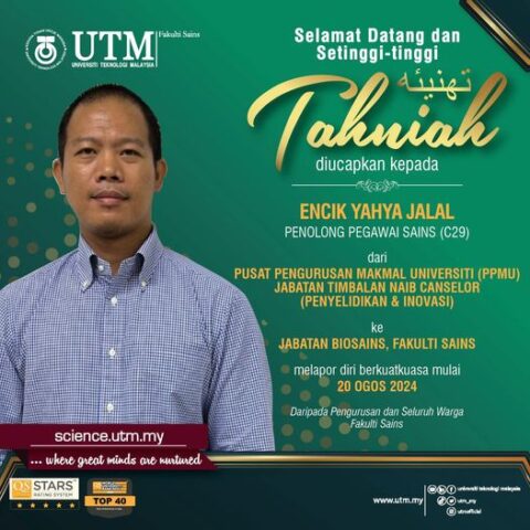 Congratulation to Mr. Yahya Jalal | Faculty of Science, Universiti ...